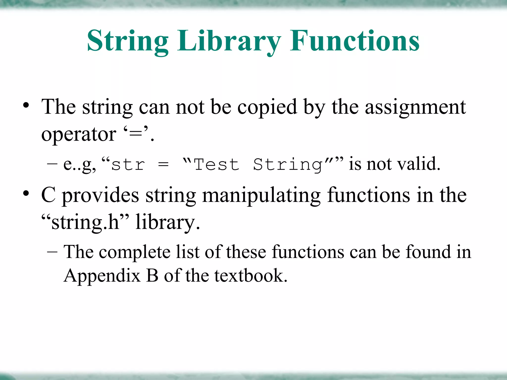 Operation On String Presentation Ppt