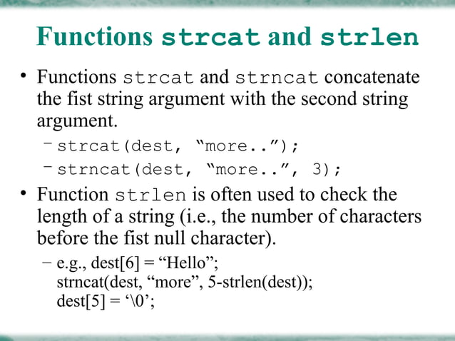 Operation on string presentation | PPT | Programming Languages | Computing