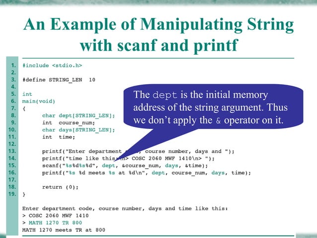 Operation On String Presentation Ppt Programming Languages Computing 5942