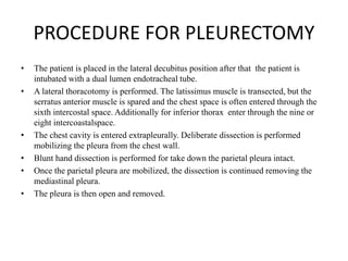 Operation on the pleura | PPTX