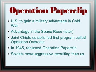 Cocktails With the CIA, Episode 8, Operation Paperclip | PPT