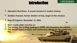 The History Of Operation Red Dawn and Bin Laden's Capture | PPTX