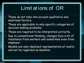Operation Research (Introduction of Operation Research) | PPT