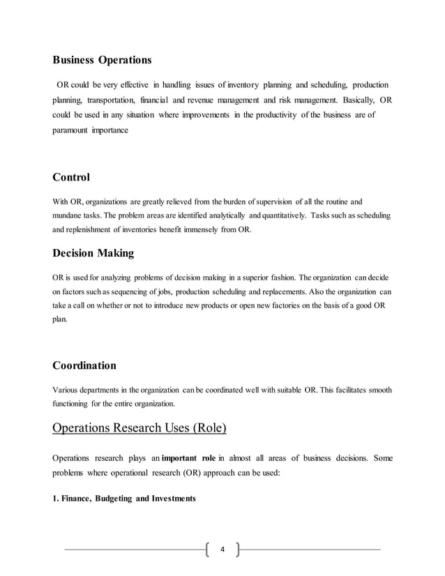 Operation research | PDF