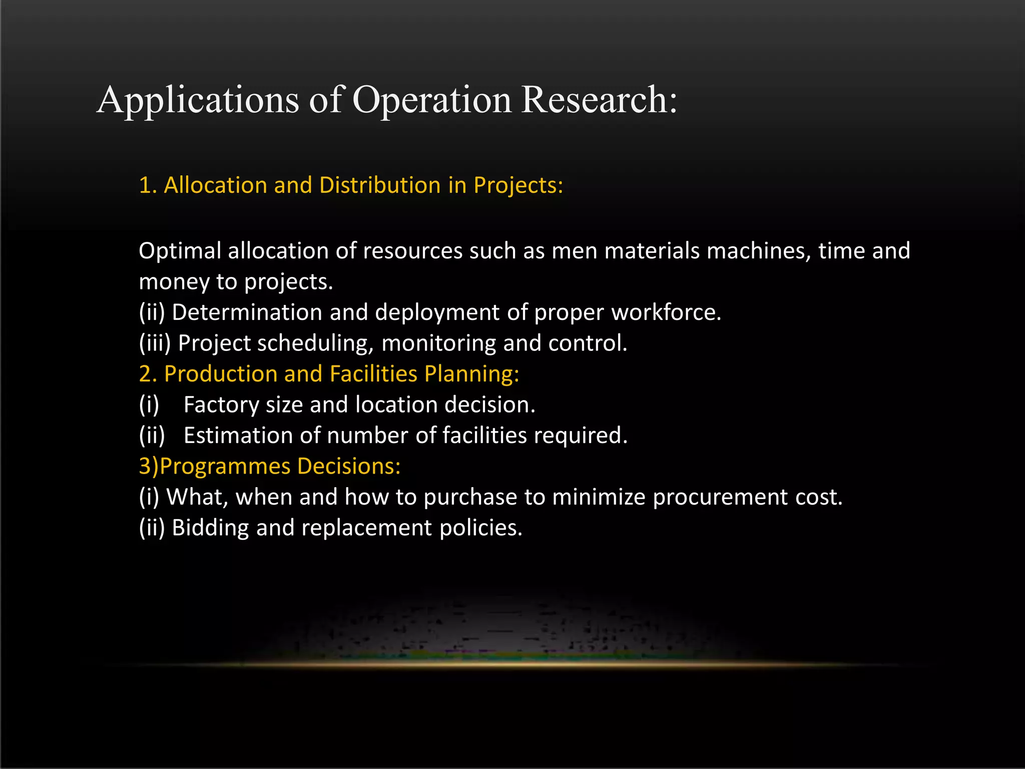 Operation research (definition, phases) | PDF