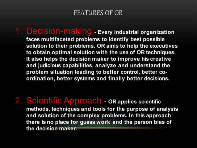 Operation research (definition, phases) | PDF