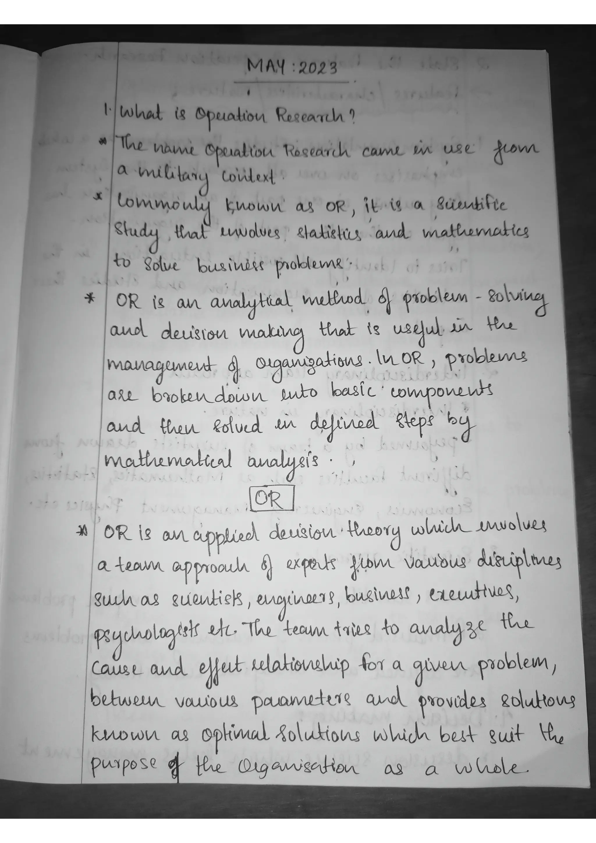 operation research question paper question answers | PDF