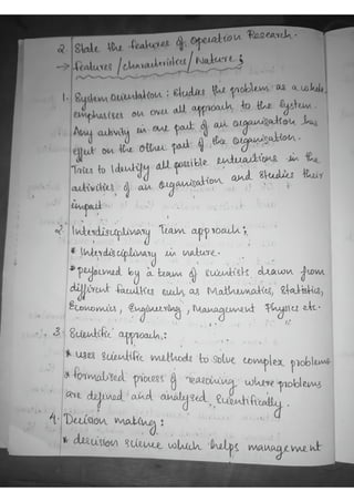 operation research question paper question answers | PDF