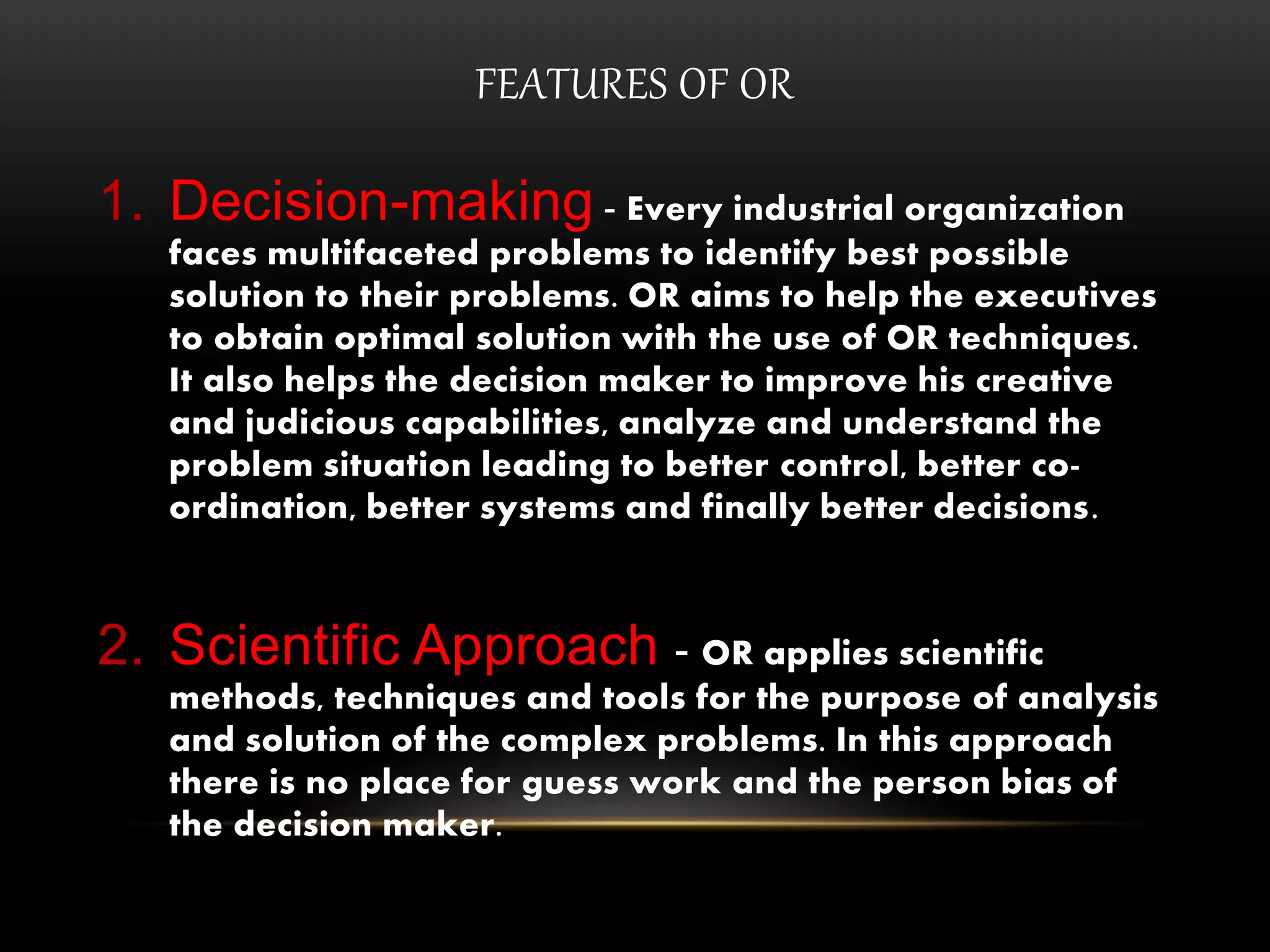 Operation research and its application | PPTX