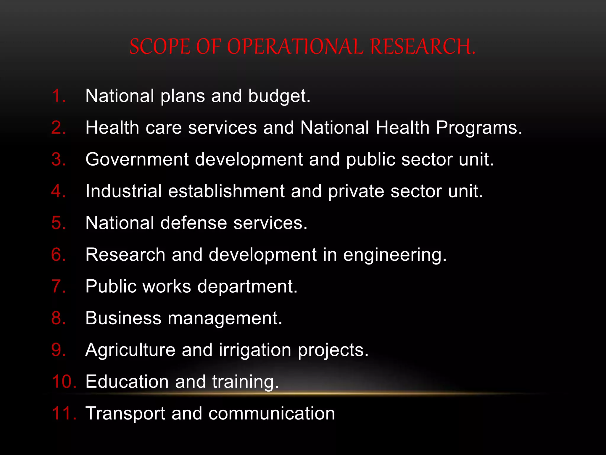 Operation research and its application | PPTX