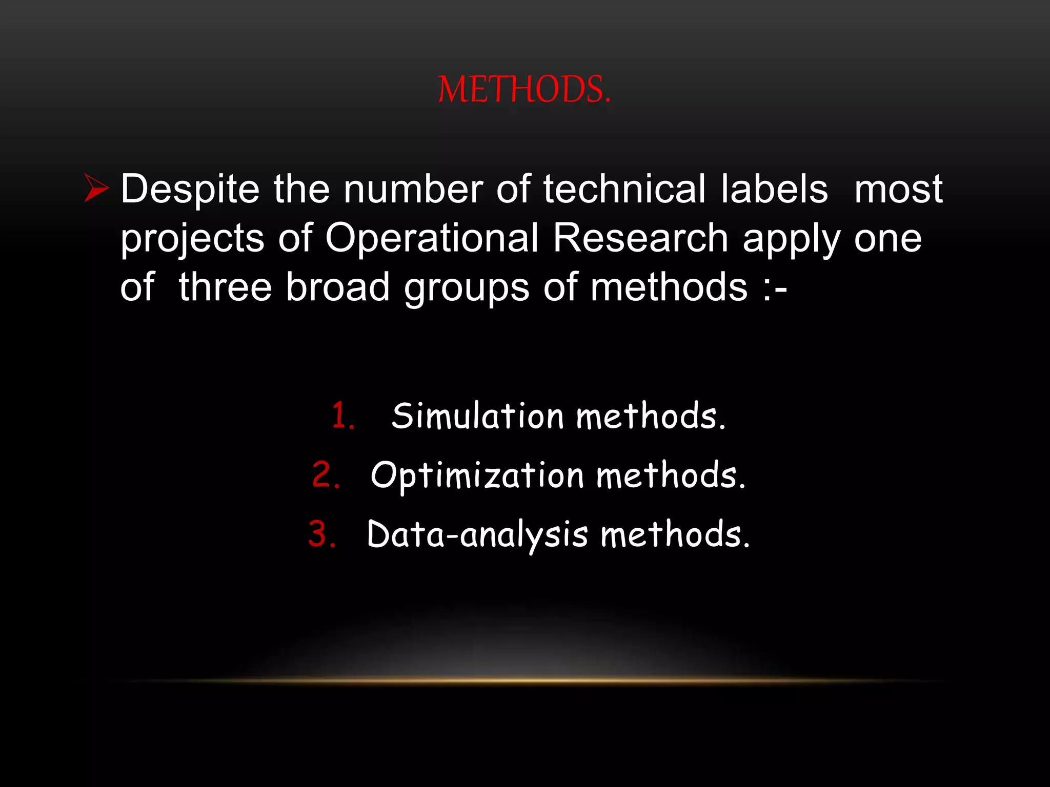 Operation research and its application | PPTX
