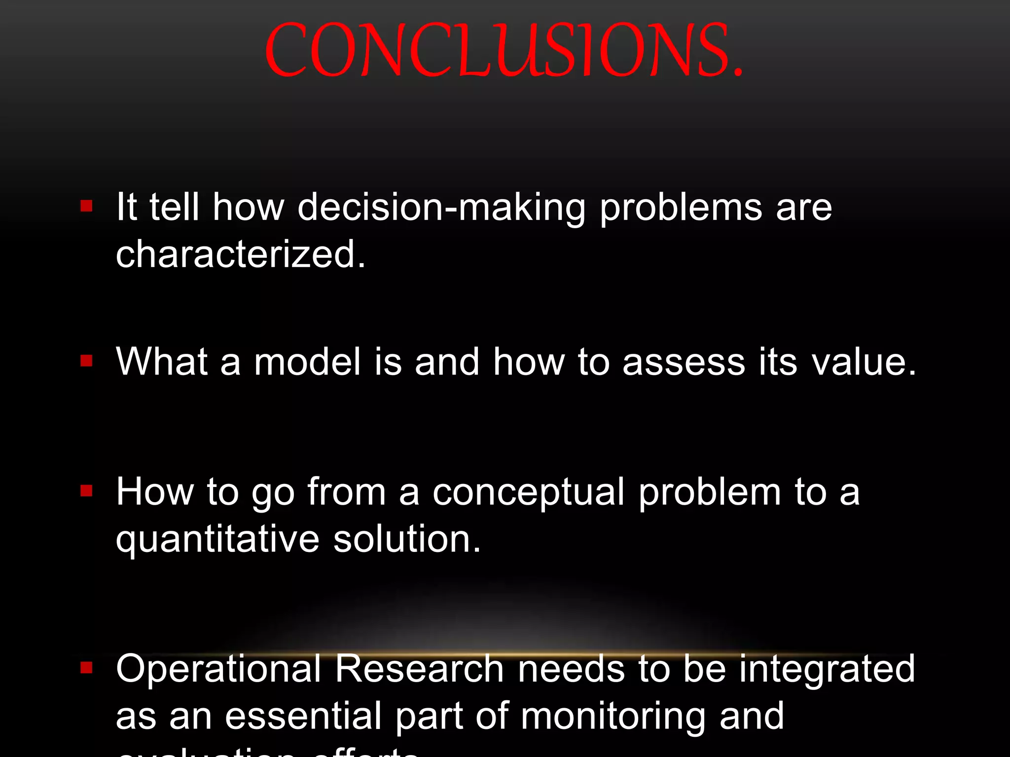 Operation research and its application | PPTX