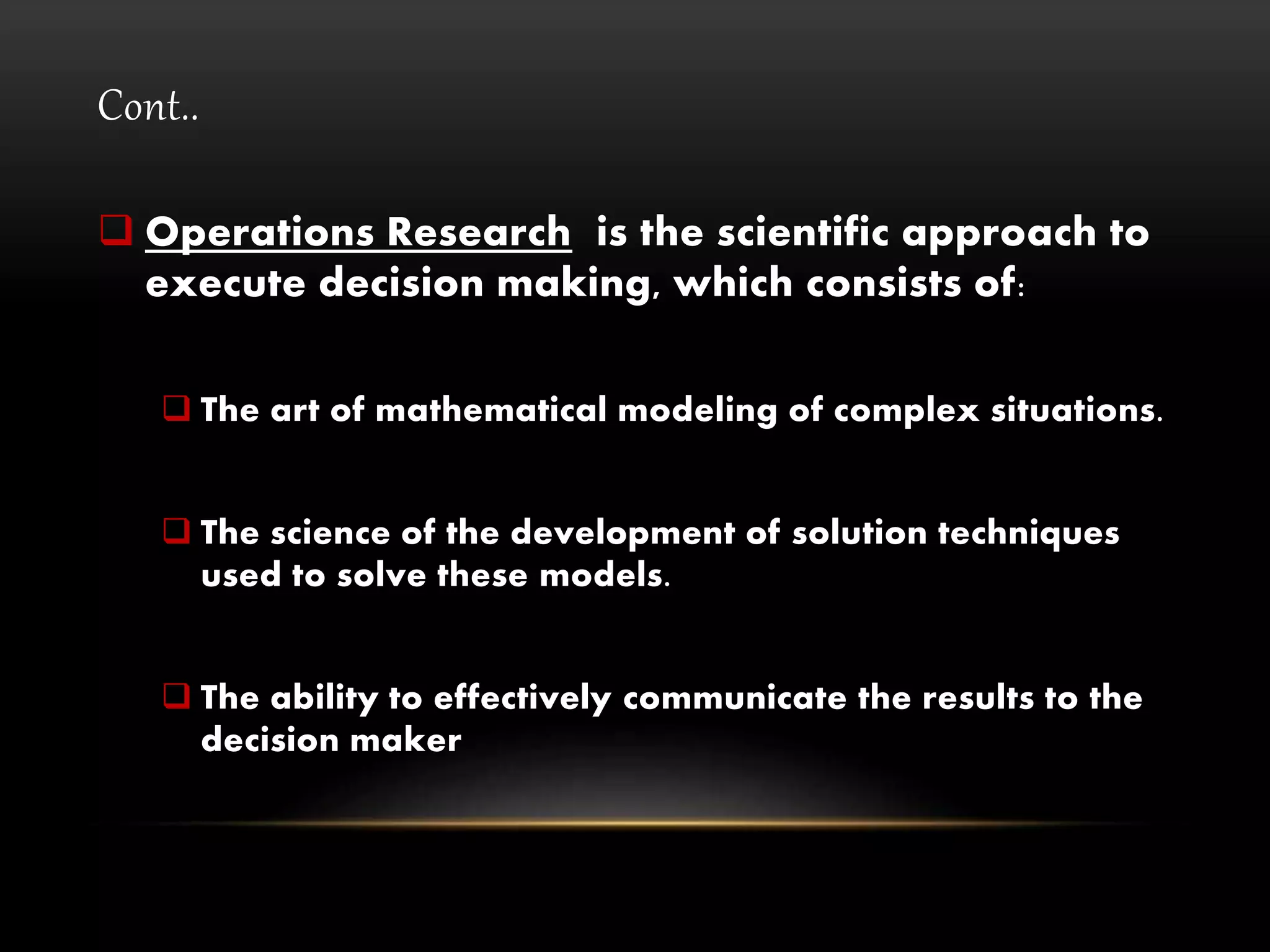 Operation research and its application | PPTX