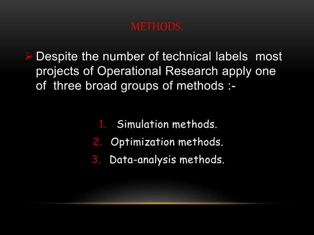 Operation research and its application | PPTX | Computer Software and ...