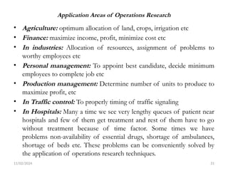 OPERATION RESEARCH CHAPTER ONE PowerPoint | PPTX