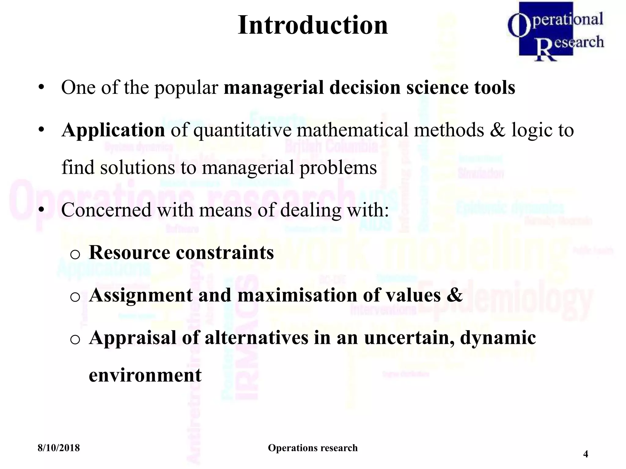 Operation research | PPTX