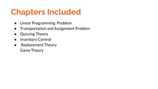 Operation Research Intro unit 1.pptx | Business | Business and Finance