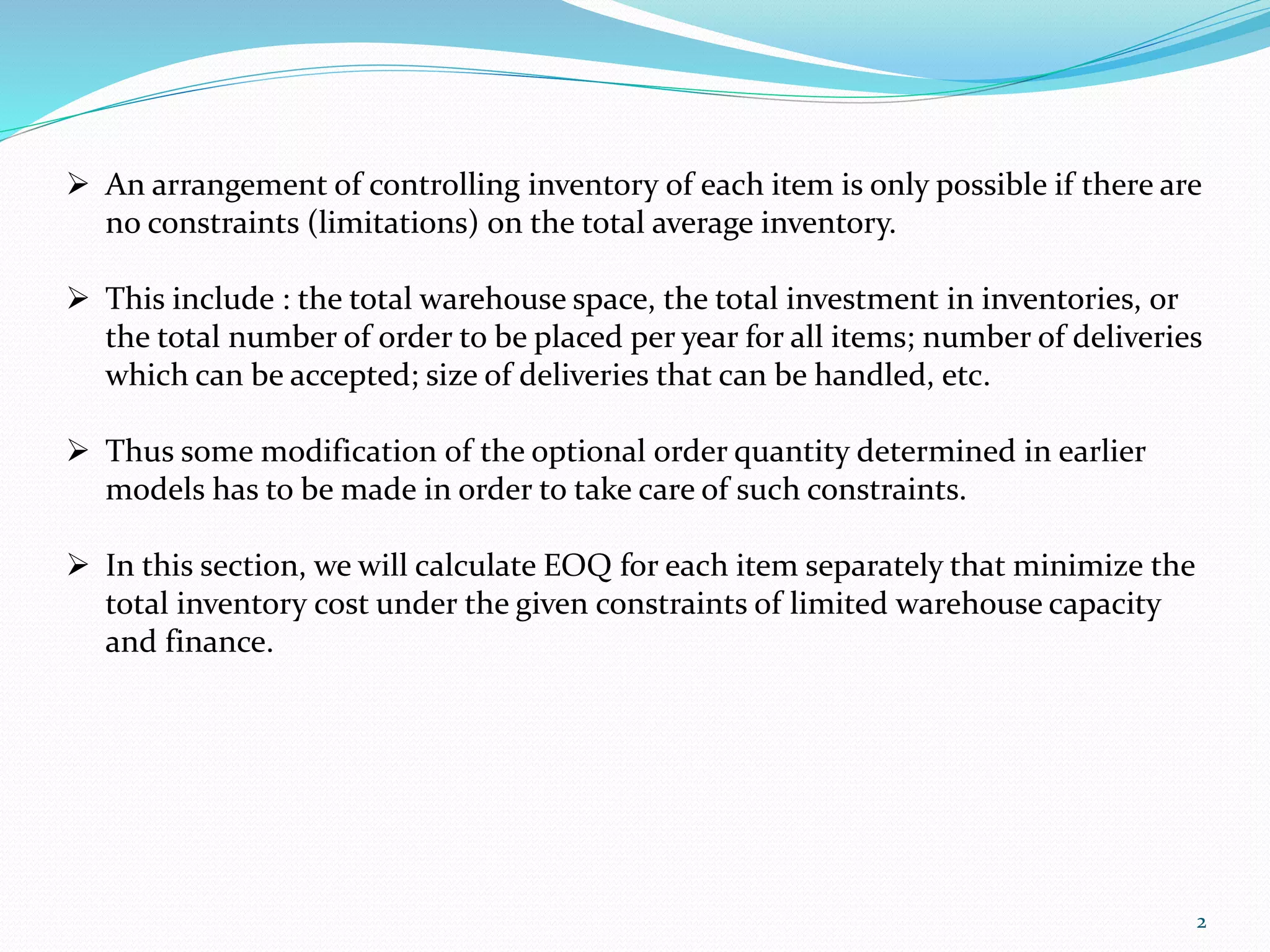 Inventory Model 3 Operation Research | PPTX