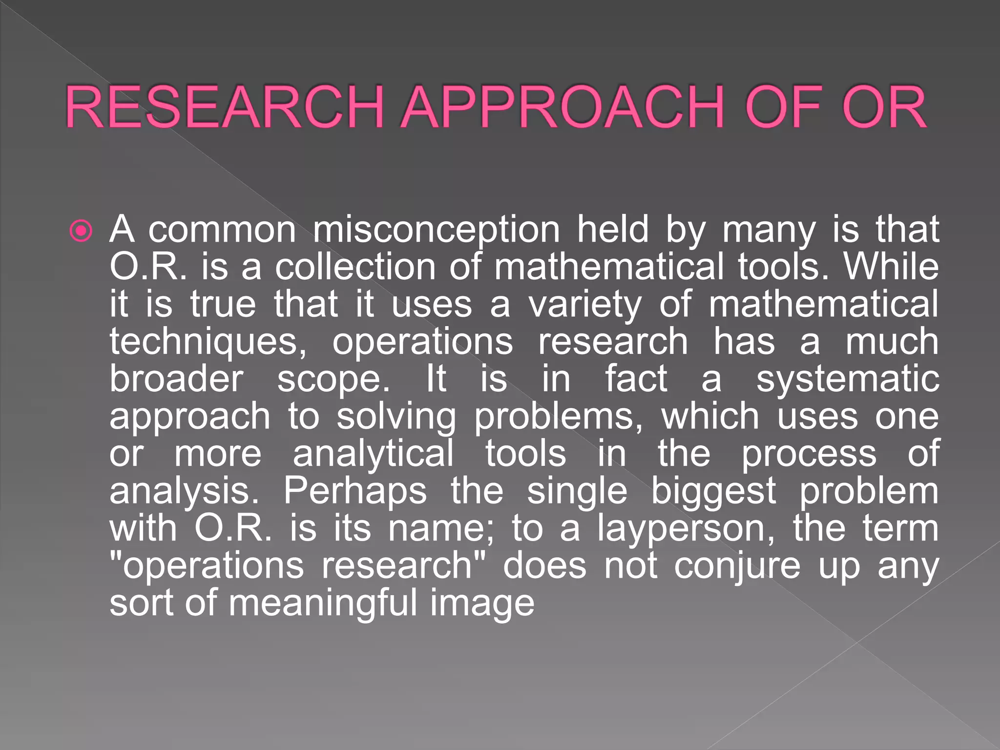 Operation research ppt | PPTX