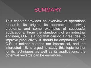 Operation research ppt | PPTX