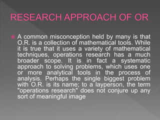 Operation research ppt | PPTX