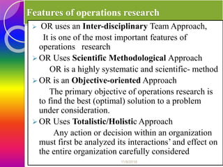 Operation research ppt chapter one | PPTX