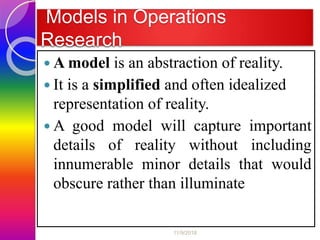Operation research ppt chapter one | PPTX