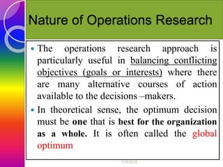 Operation research ppt chapter one | PPTX