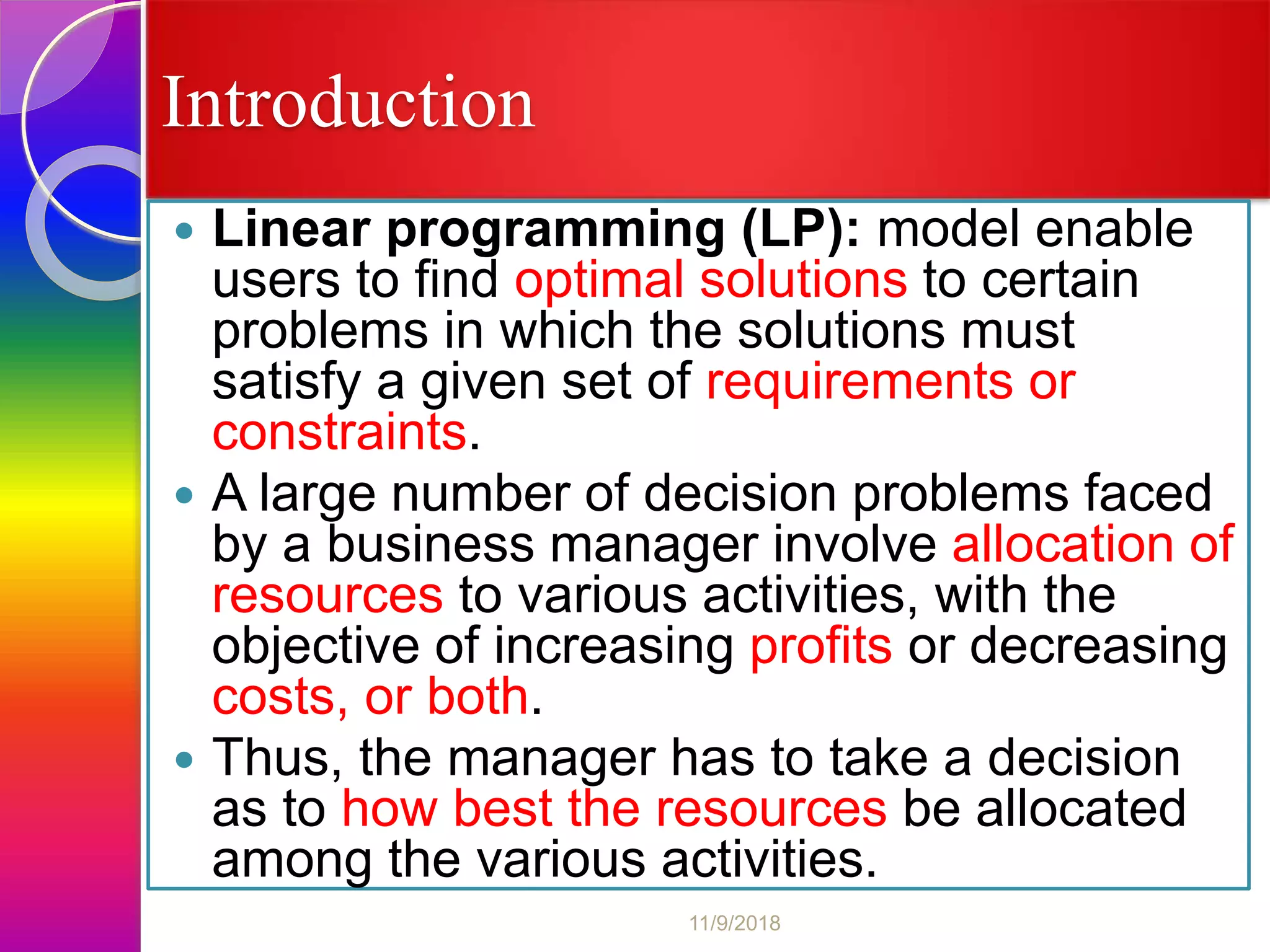 Operation research ppt chapter two mitku | PPTX