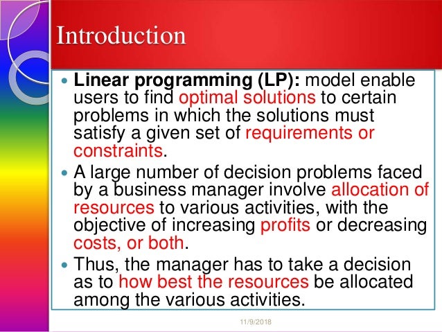 Operation research ppt chapter two mitku