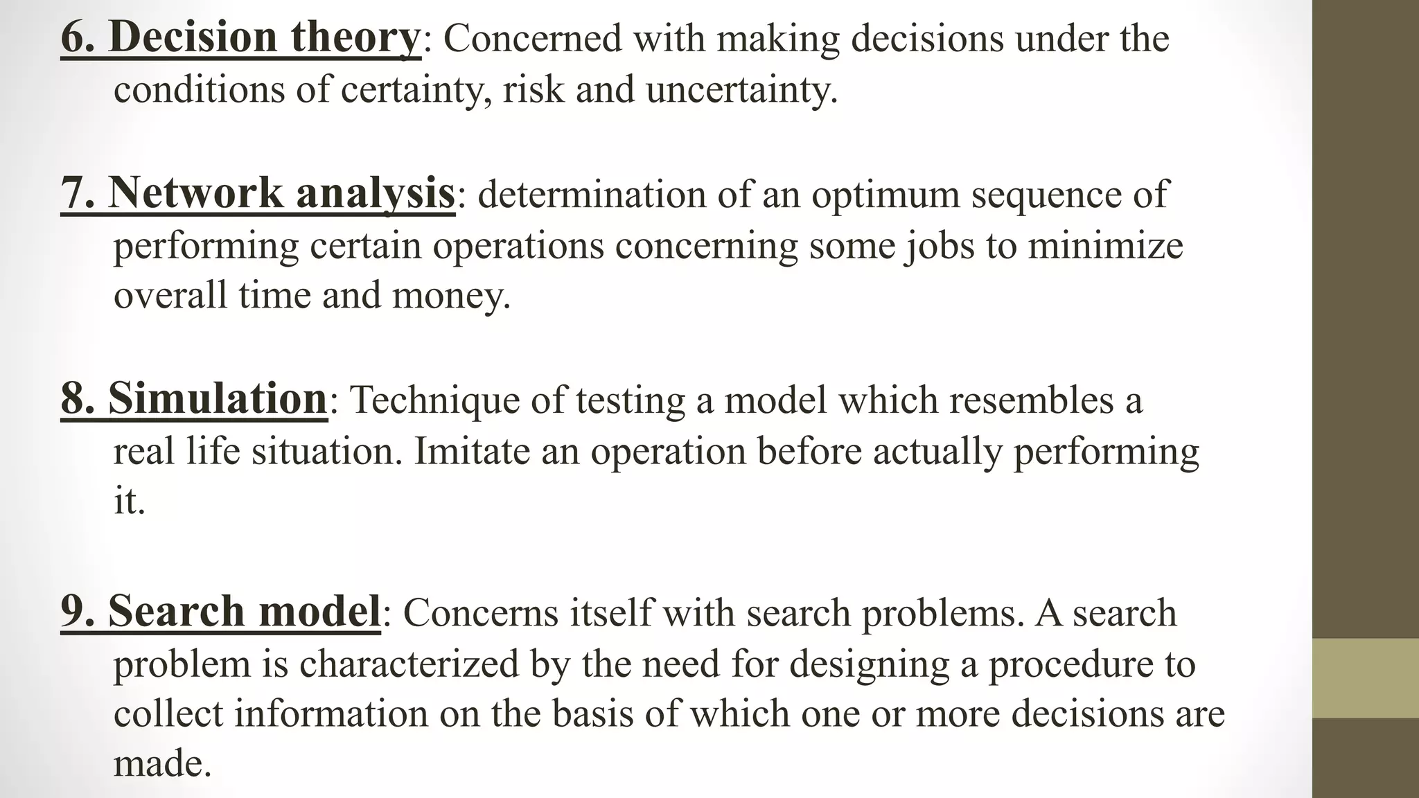 Operation research techniques | PPTX