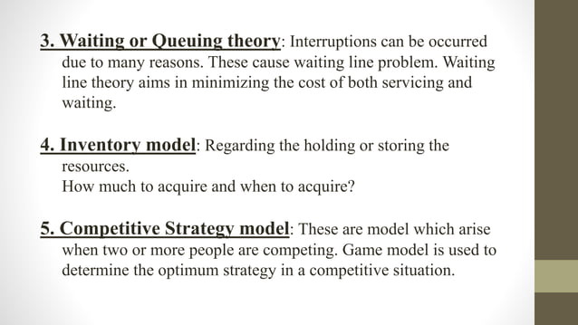 Operation research techniques | PPT Operation research techniques | PPT