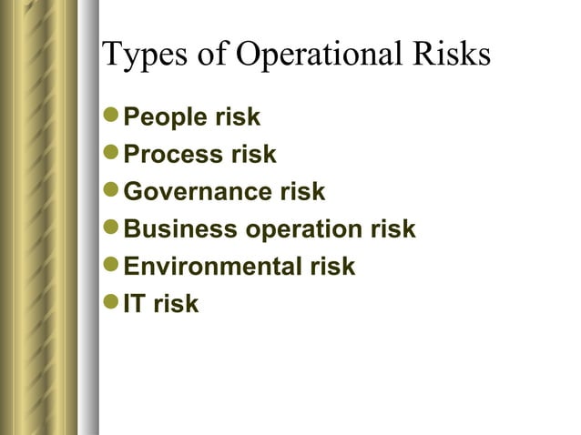 Operation Risk Management 03 | PPT
