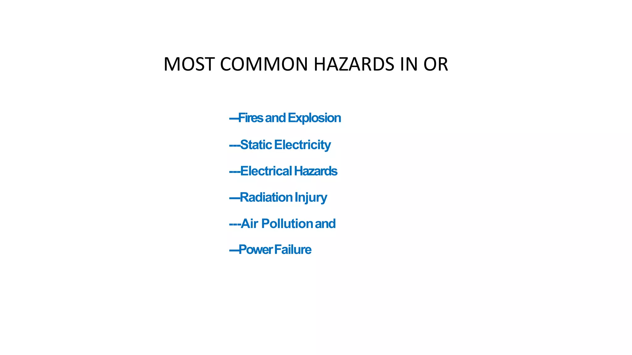 Operation room hazards] | PPTX