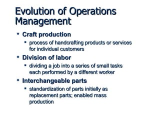 operations management | PPT