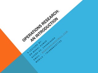 Operations research-an-introduction | PDF