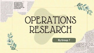Operations-research in quantitative math | PPTX
