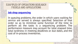 Operations-research in quantitative math | PPTX