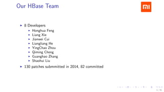 HBaseCon 2015: HBase Operations at Xiaomi | PPT