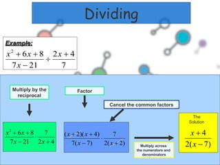 Operations with Algebraic Fractions | PPT