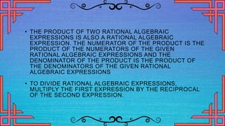 operations and problems involving rational algebraic expressions.pptx ...