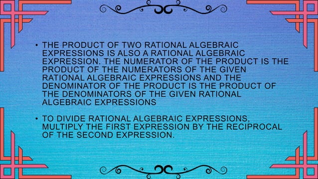 operations and problems involving rational algebraic expressions.pptx ...