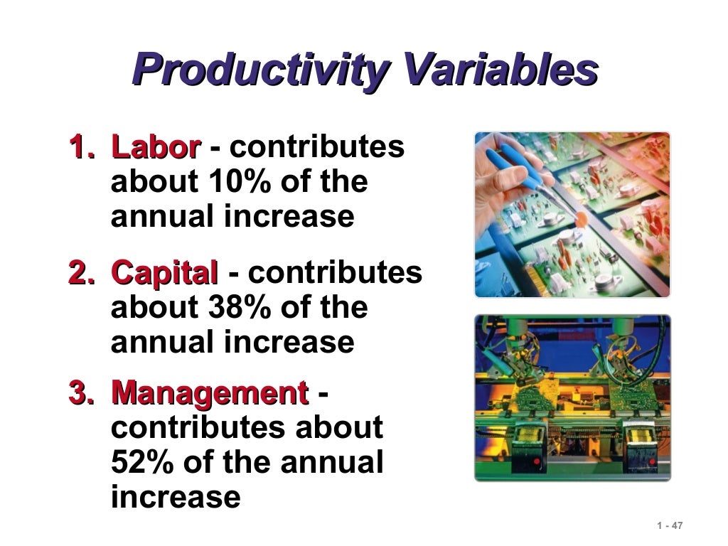 Operations and productivity Operations and productivity