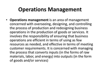 Operations and Supply Chain Management | PPT