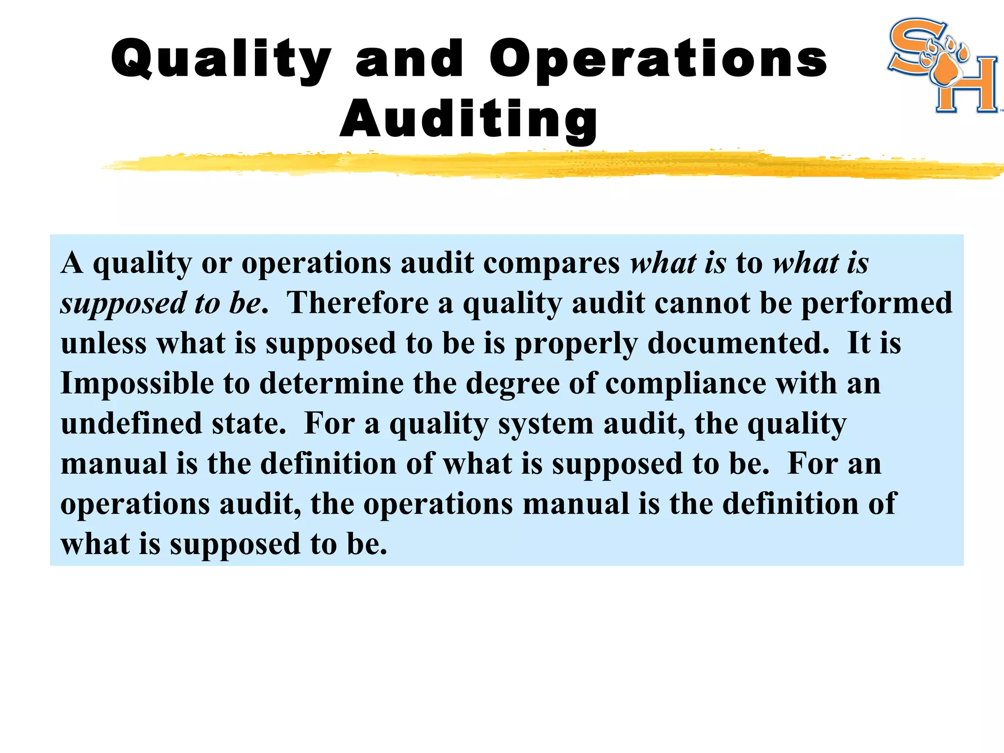 Operations auditing | PPT