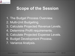 Operations budgeting | PPT