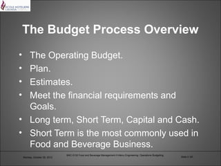 Operations budgeting | PPT