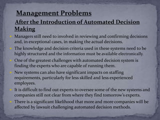 Automated Decision Making Comes Of Age | PPTX