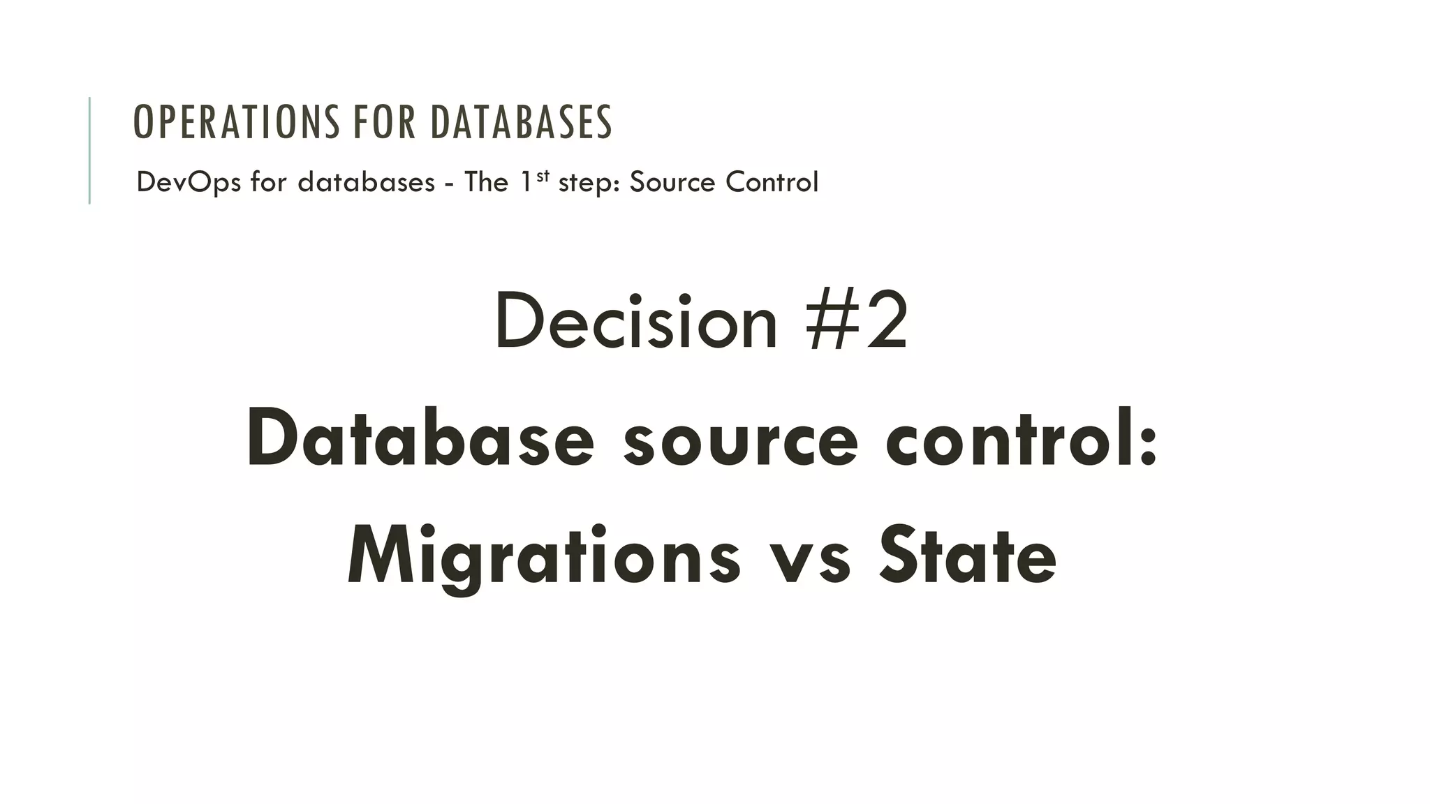 Operations for databases – the agile/devops journey | PPT