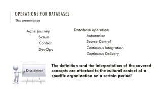 Operations for databases – the agile/devops journey | PPT